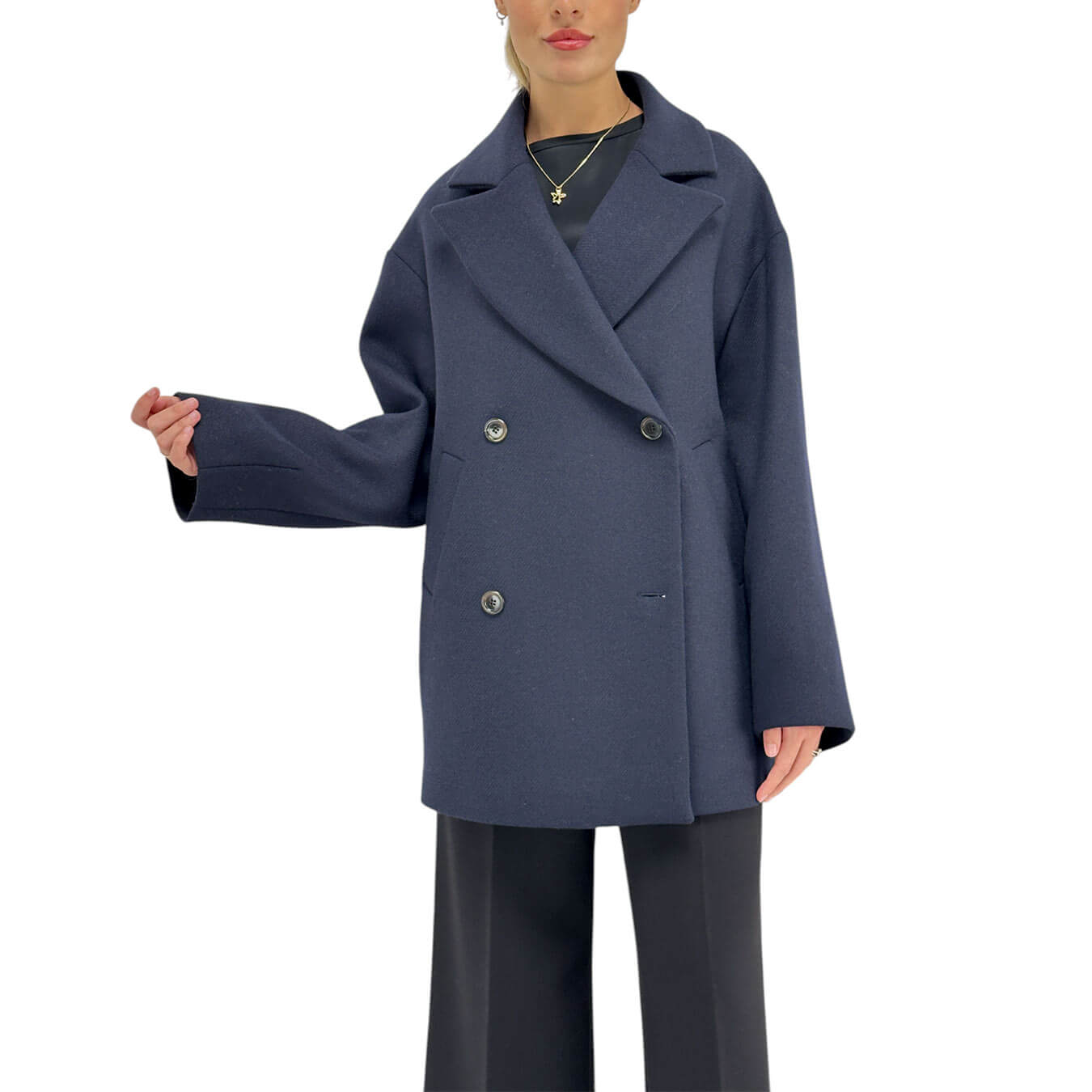 Ottod'Ame, Coat, Women, Caban, Wool, Blue – BassiniBoutique.it