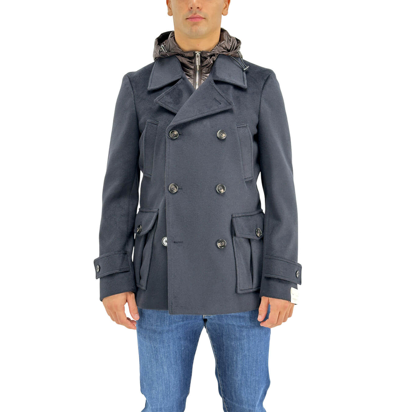 Markup, Caban Doppiopetto, Uomo, Poliestere, Blu – BassiniBoutique.it
